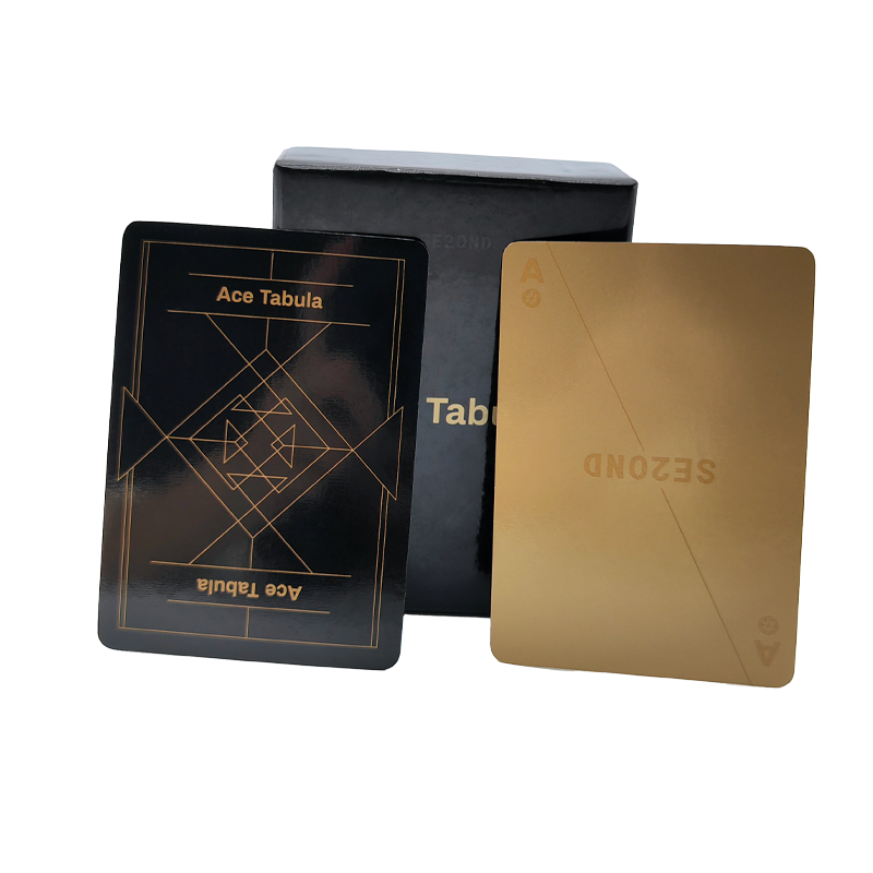 Gold edges playing card custom high quality printing gold foil finished ...