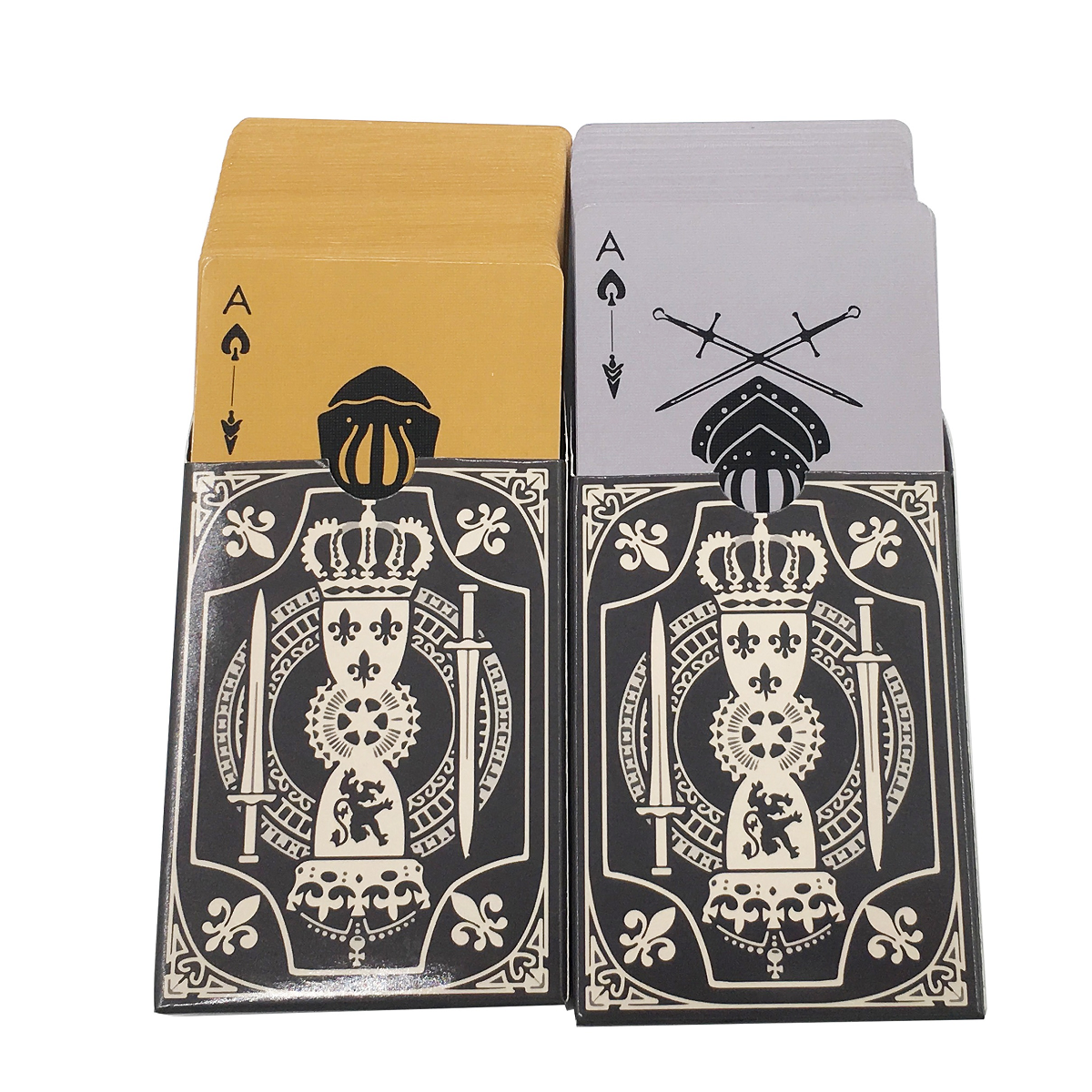 2 pairs of card decks playing card with linen finished custom - bayaya