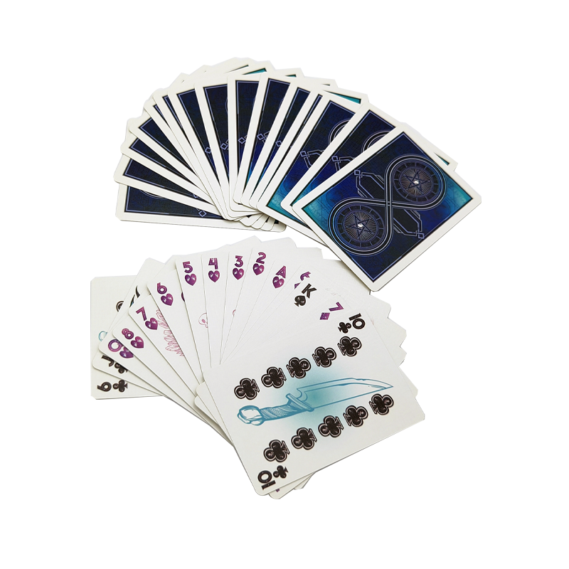 Eco-friendly black core paper poker card with linen finished custom ...