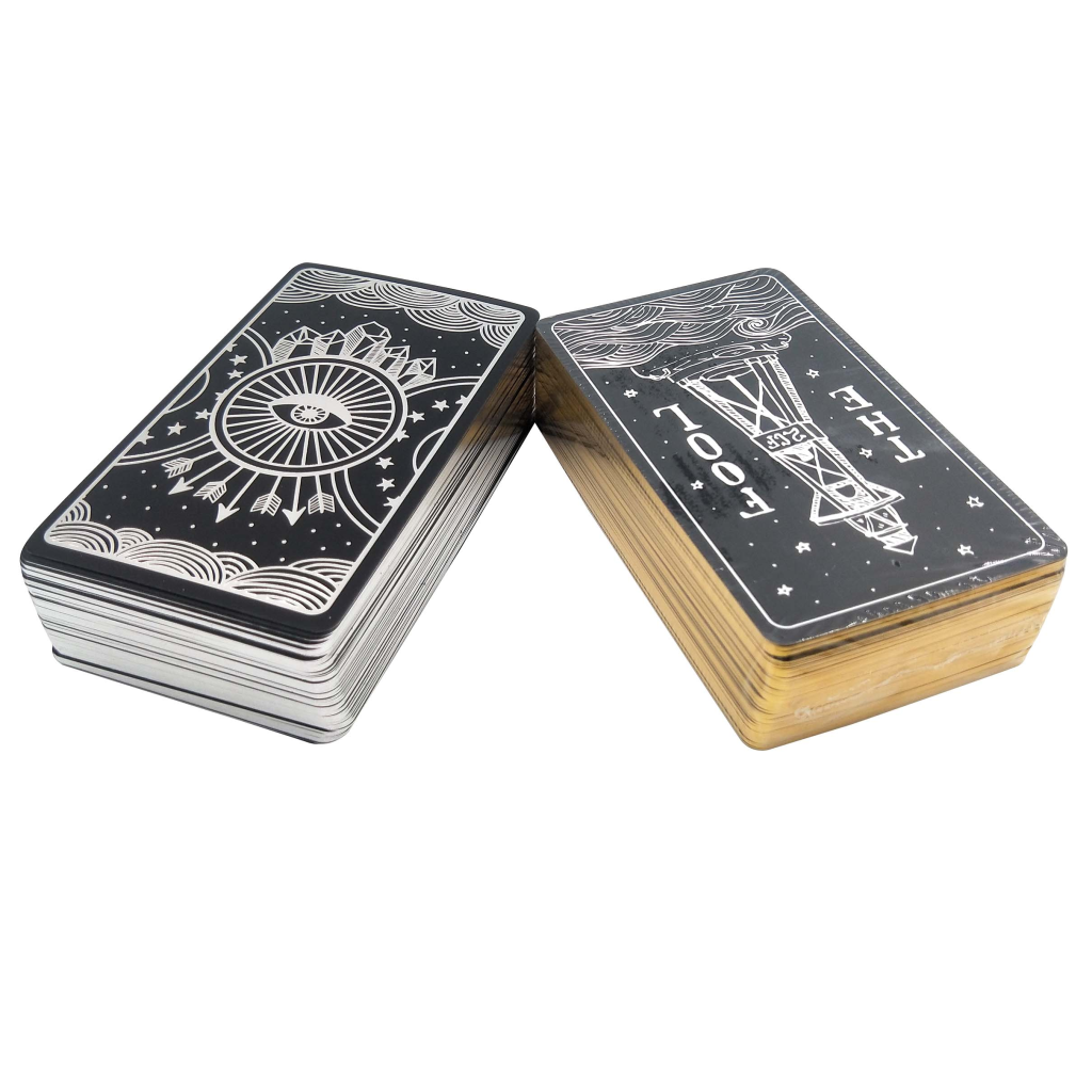 Custom Tarot Card Deck Gold/Silver Foil Stamping Oracle Card Games - bayaya