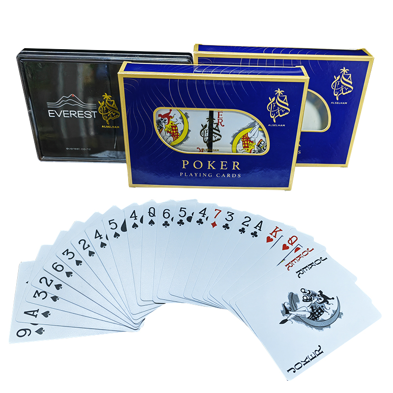 Custom 2 decks of plastic playing poker cards with card sleeve ...
