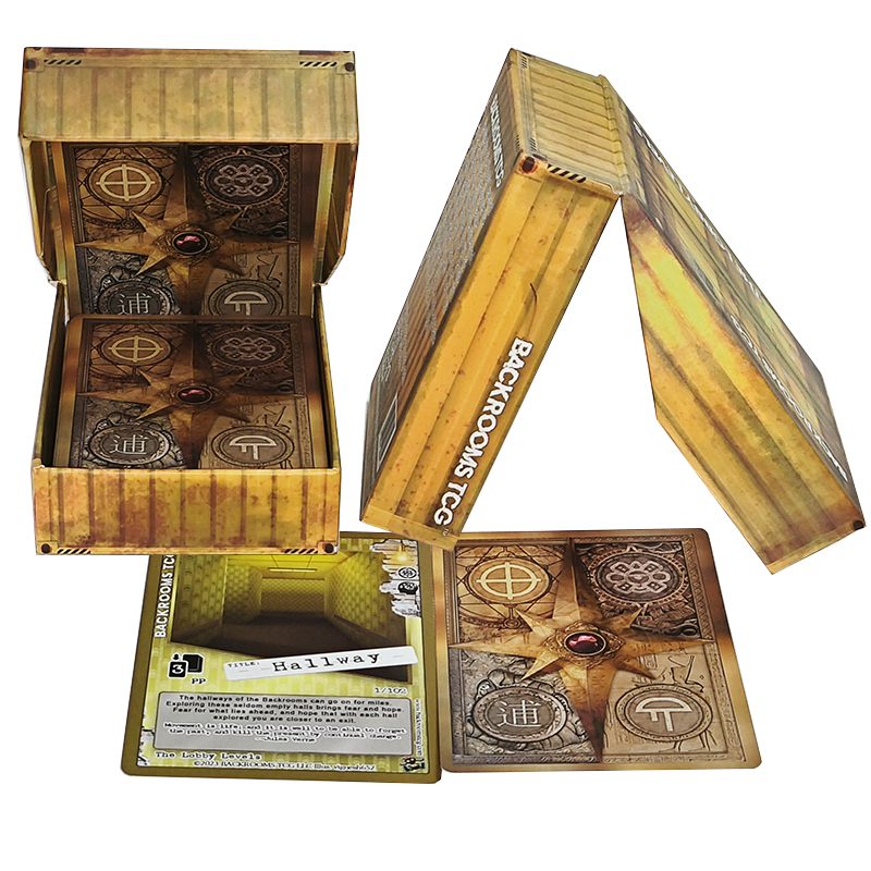 Customizable Design Shield Trading Cards Deck Game With Wooden Holder ...