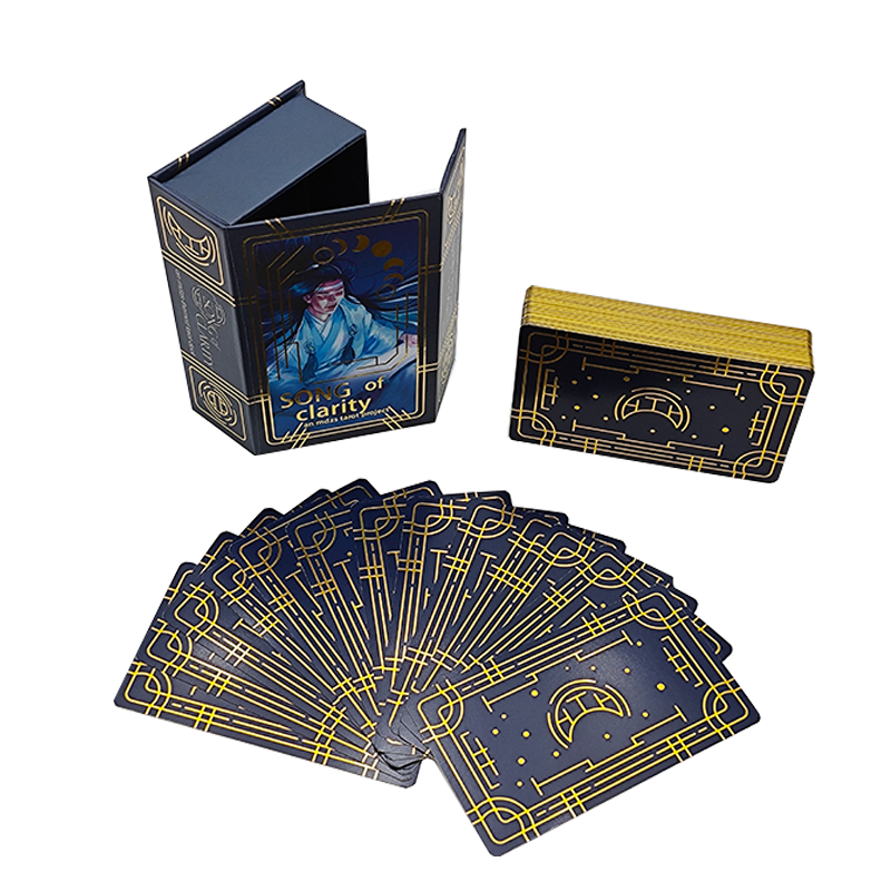 Printing Oracle Gold Foil Deck High Quality Golden Edge Side Tarot Cards With Magnetic Box - bayaya