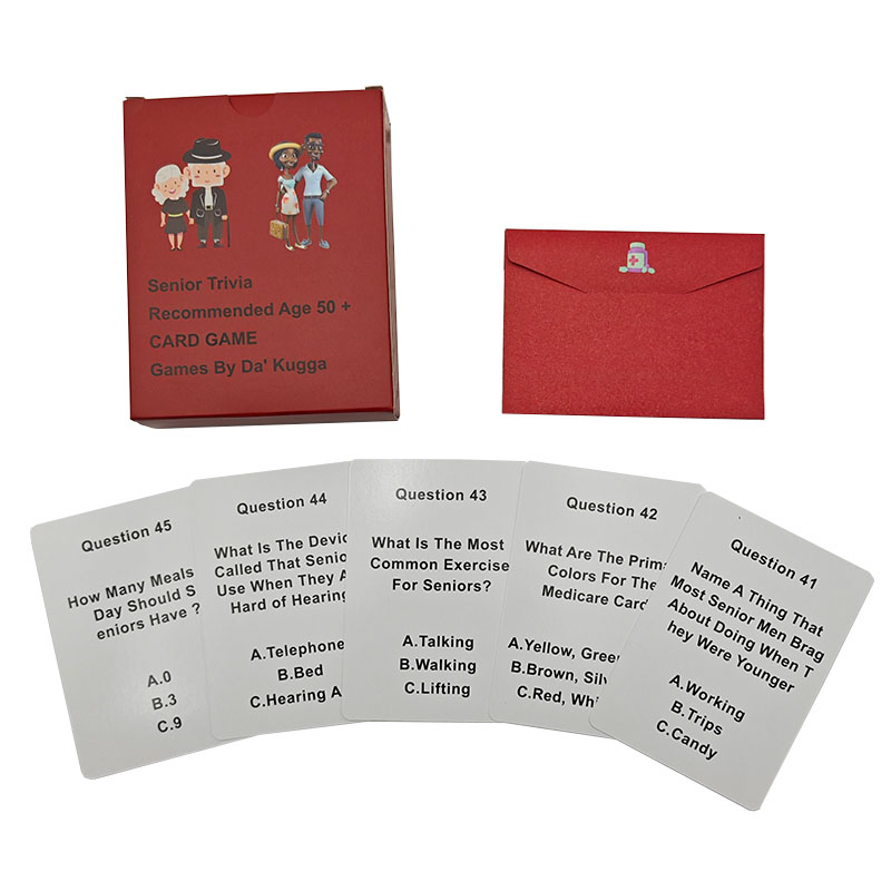 Senior Trivia Adult Question Talking Card Game High Quality Customized ...