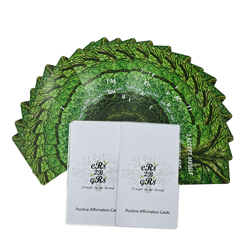 Custom Daily Affirmation Cards In English Green Plant Tree Root Self ...