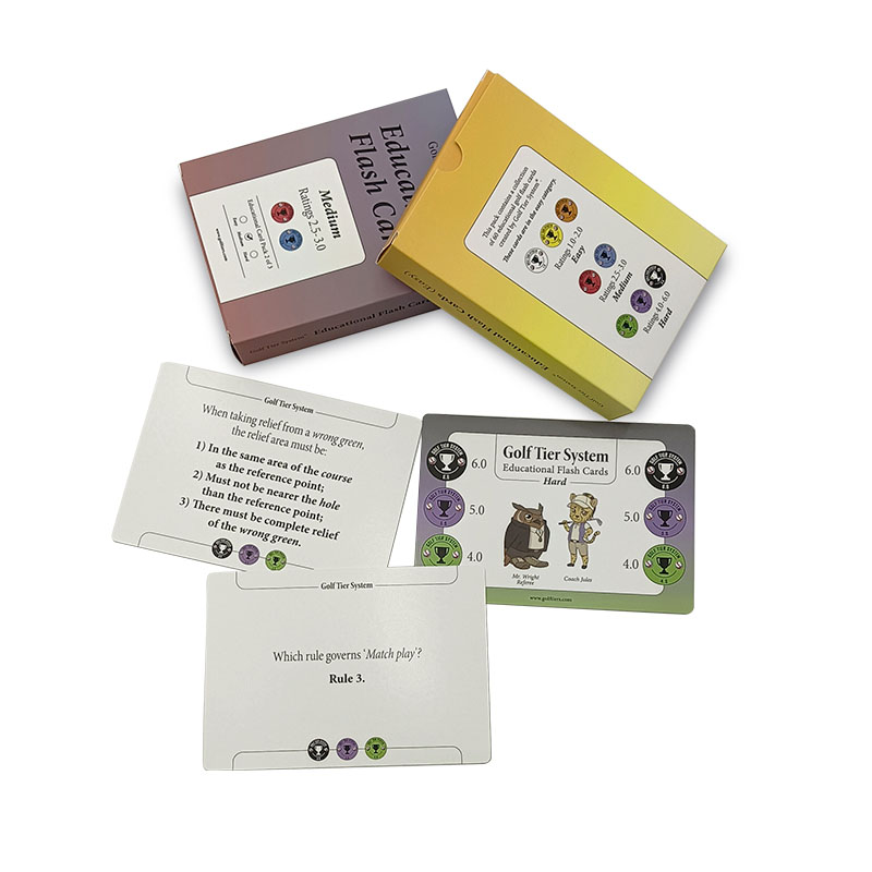 Kids Early Educational Knowledges Tier System Flash Card Game Custom ...