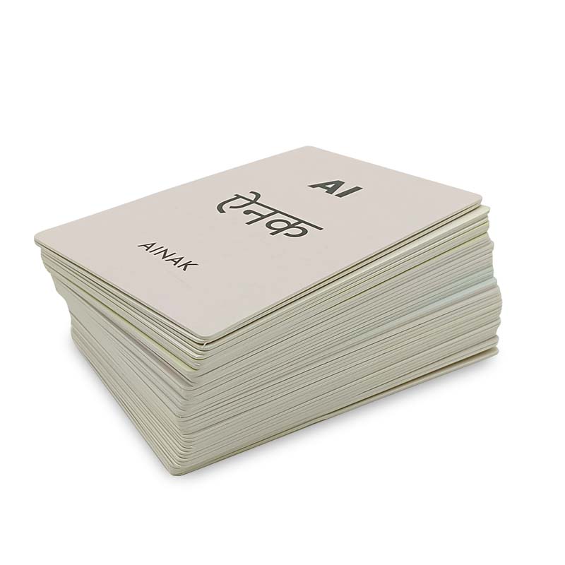 Custom Thick Flash Cards Paper Material Skillmatics Alphabet English ...