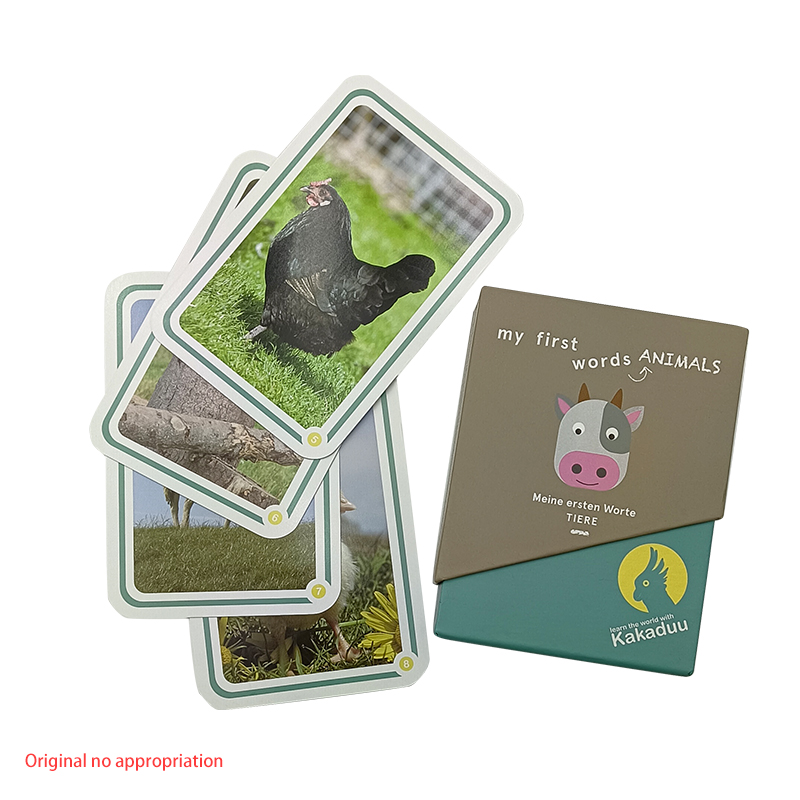 Custom Educational Games Verb Picture Double Sided Flash Cards For ...