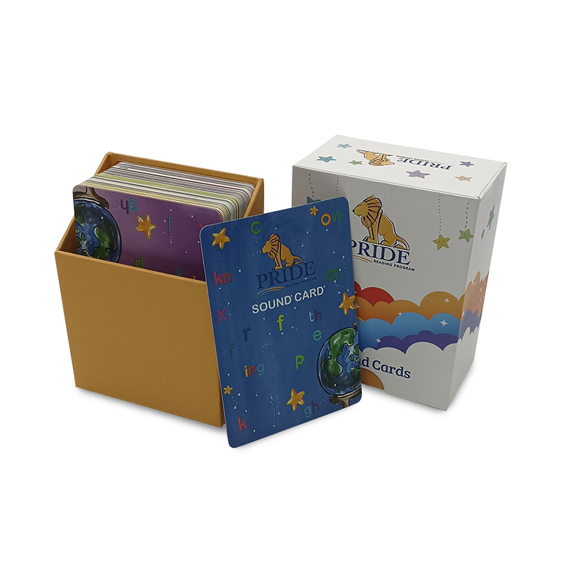 Custom Educational Alphabet Flash Card Game Sound Cards Paper Hard Box ...