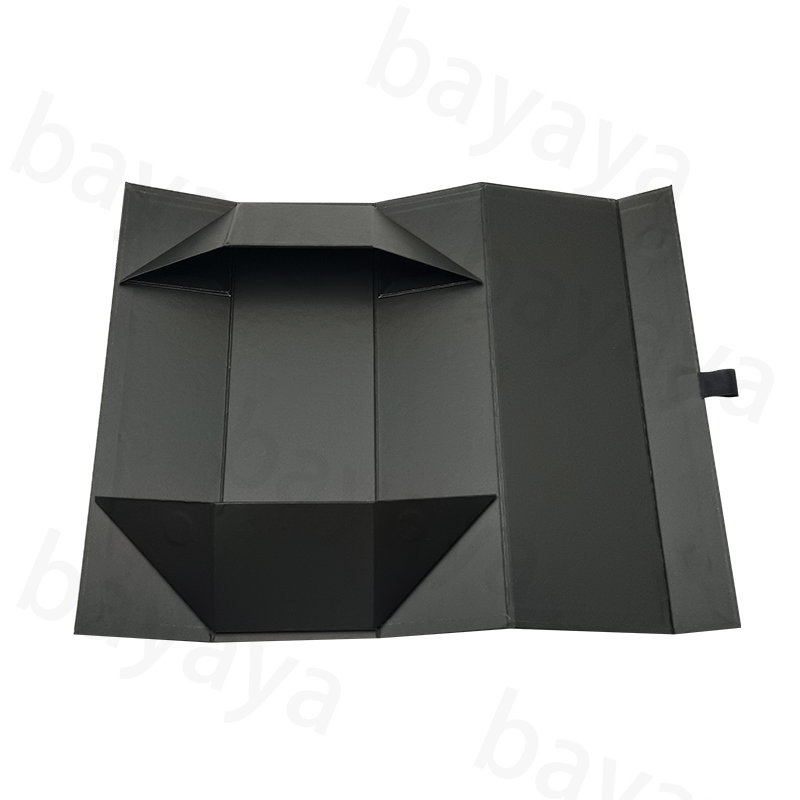Factory Price Custom Artwork Black Magnetic Folding Packaging Rigid ...
